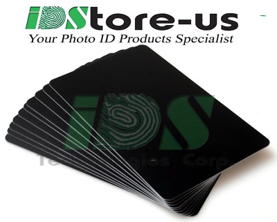 100 Black Matte PVC Cards, CR80, 30 Mil, Graphics Quality, Credit Card ...