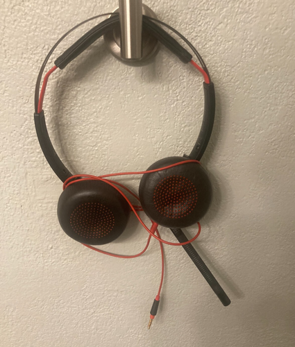 Poly BLACKWIRE 5220 Stereo USB-A Wired Dual-Ear Headset w/ Boom Mic ...