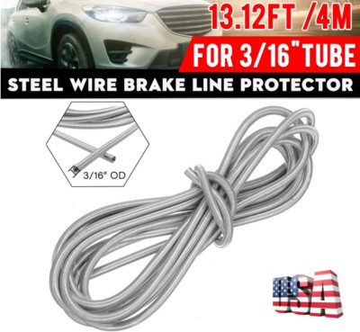 4M Stainless Steel Brake Line Protector 3/16"Brake Pipe Hose Gravel ...