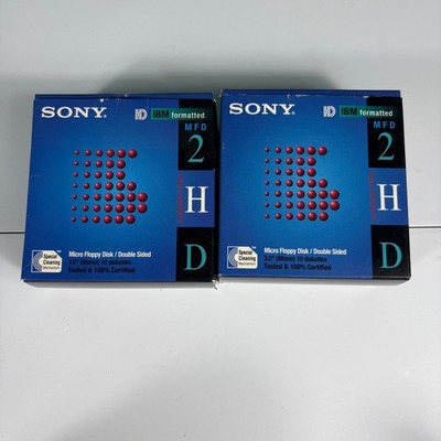 Lot of 12 Sony 3.5" Micro Floppy Disks 10MFD-2HD CF IBM Formatted HD ...
