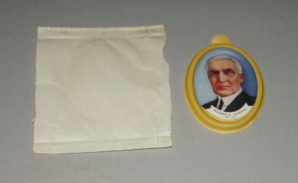 1950S NABISCO CEREAL BOX U.S. PRESIDENT PLAQUE PREMIUM OFFER & HARDING ...