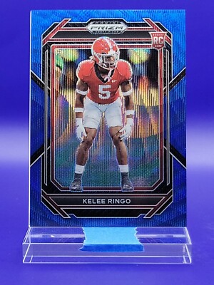 Kelee Ringo 2023 Prizm Draft Picks Blue Wave RC SP 161/249 🔥 Bulldogs ...