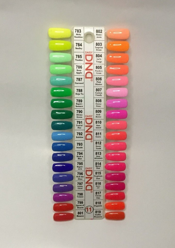 DC&DND Daisy Color Chart Gel Polish Color Sample Chart Palette Display ...