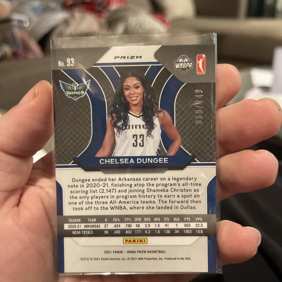 2021 PANINI WNBA PRIZM BASKETBALL CHELSEA DUNGEE BLUE PRIZM ROOKIE/149 ...