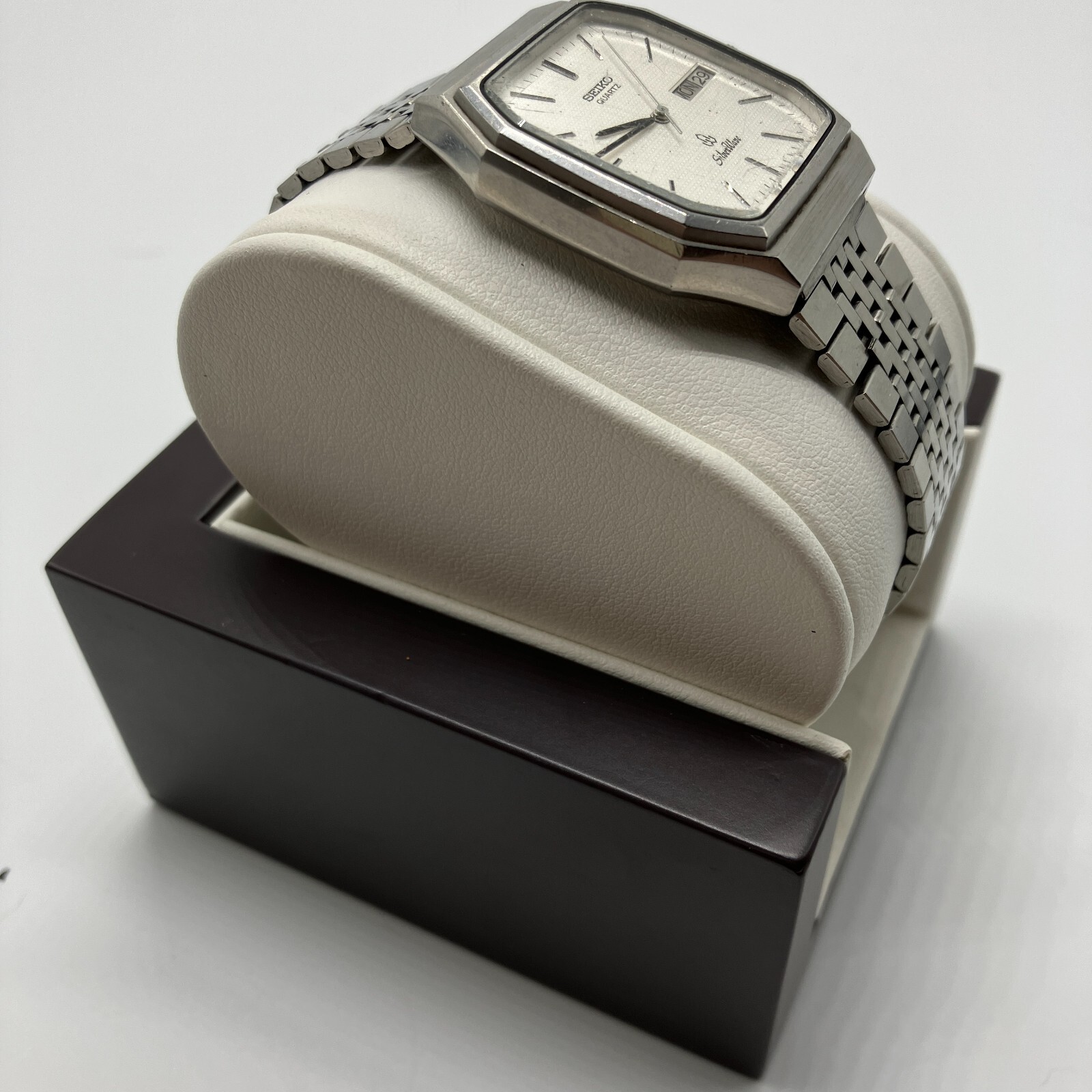 Seiko 5933-5120 Silver Wave Men's Quartz Watch Stainless Steel Japan in ...