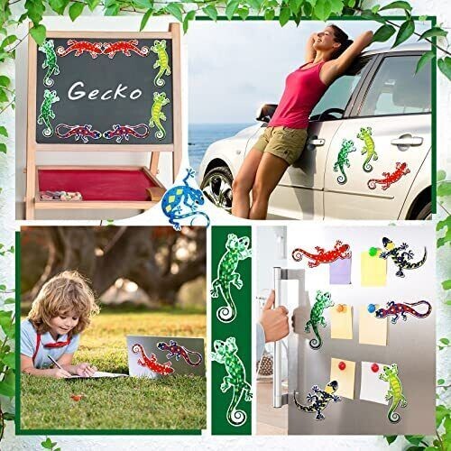12 Pieces Gecko Screen Door Magnets Decorative Double Sided Window ...