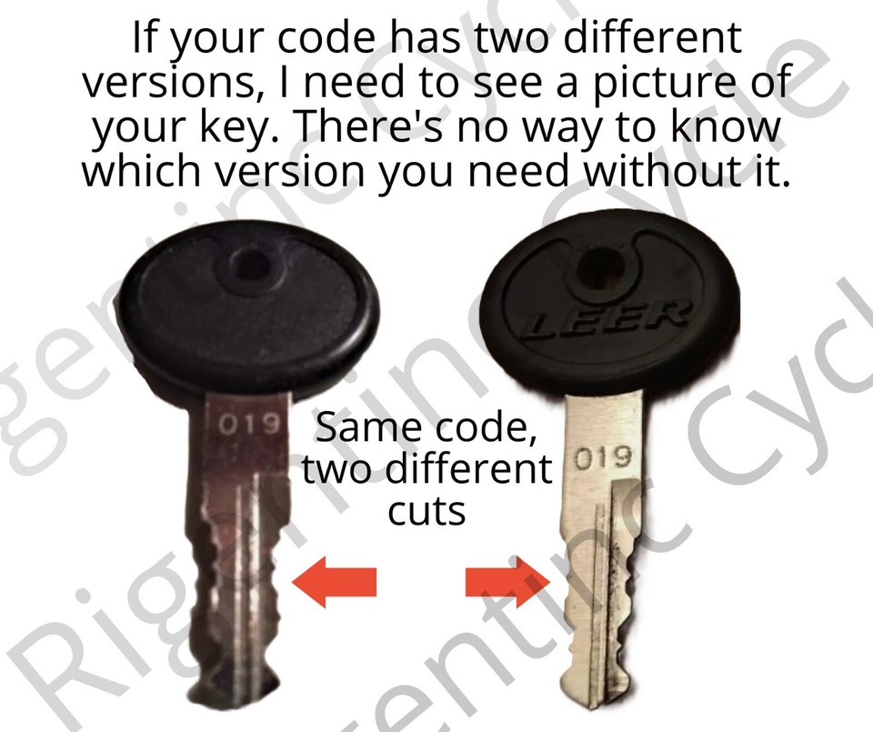 Century Truck Cap Keys Truck Topper Replacement Key Cut to Code 001-020 ...