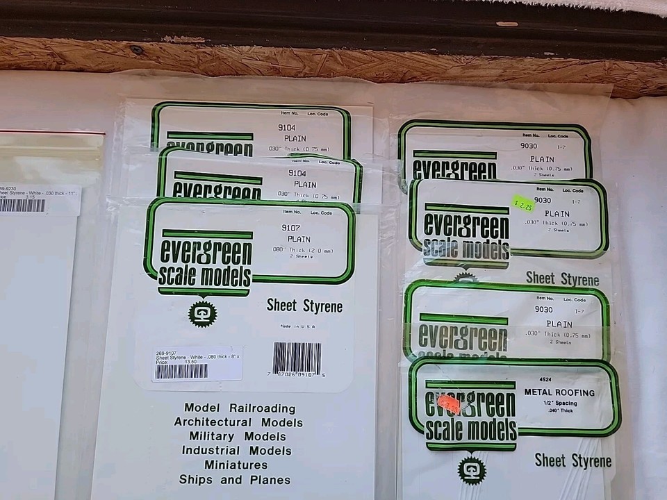 Evergreen Sheet Styrene (See Photos and Description for Sizes) | eBay