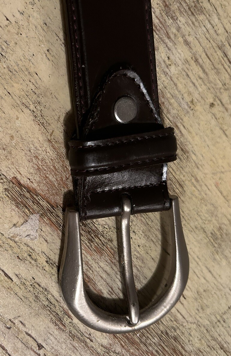 Vintage 1 1/2” Wide 36” Dark Brown Leather Belt W/USA Vintage 1 1/2” Wide 36” Dark Brown Leather Belt W/USA