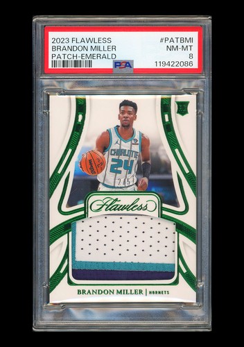 2023-24 Panini Flawless Brandon Miller Patches Emerald /5 #PAT-BMI ...