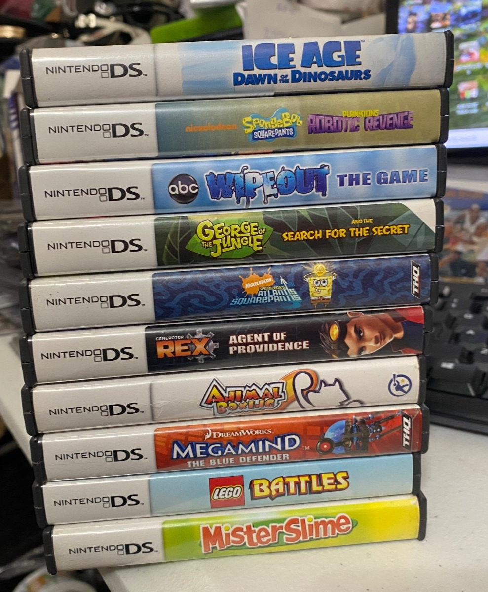 Nintendo DS Games Lot of 10 - LEGO SPONGEBOB ICE AGE MEGAMIND ANIMAL ...