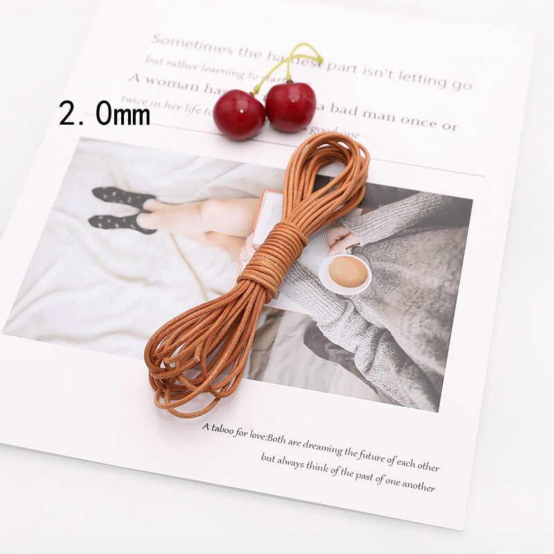 5M Original Rund Leder Schnur Seil Saiten für DIY Basteln Halskette ...