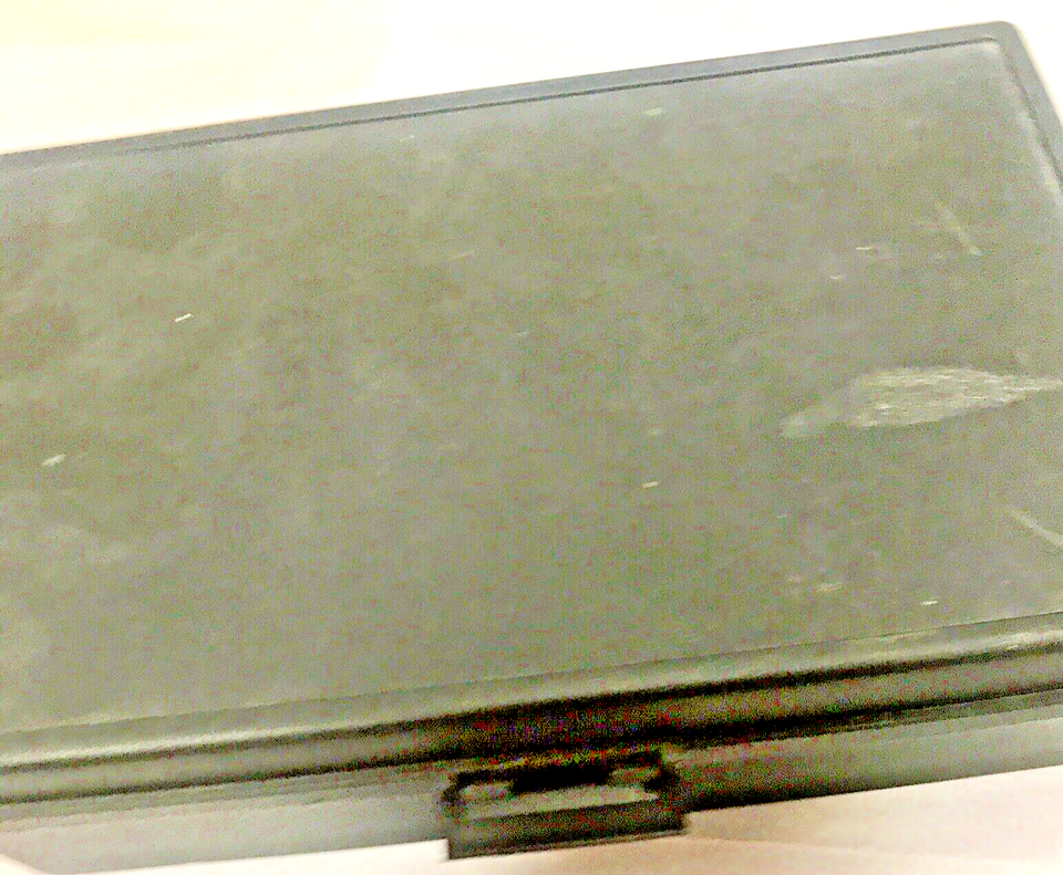 Black Plastic Box with Divided Areas 9 x 7 Clip Closure Compact Safe ...