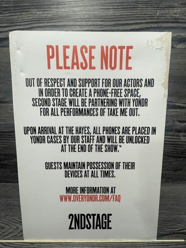 TAKE ME OUT BROADWAY PLAY, HAYES THEATRE, WARNING SIGN. SUPER RARE ...