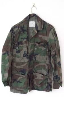 BDU battle dress uniform woodland camouflage US Army small regular top ...