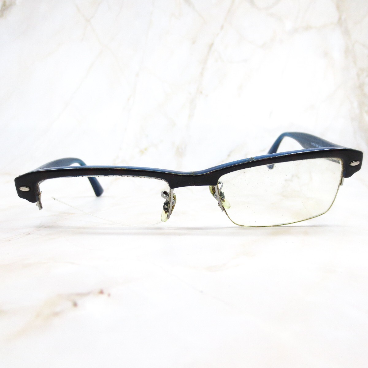 Ray-Ban Eyeglasses Frame RB7014-5068 Unisex Tortoise Blue Rectangular ...