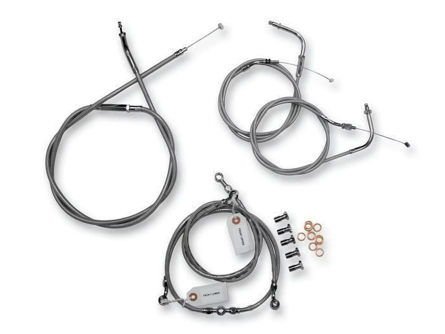 Baron Custom Accessories Stainless Cable and Line Kit +2in. BA-8081KT-2 ...