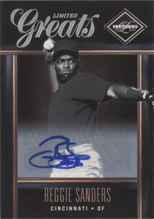 2011 Panini Limited - Limited Greats Reggie Sanders #35 Signatures /499 ...