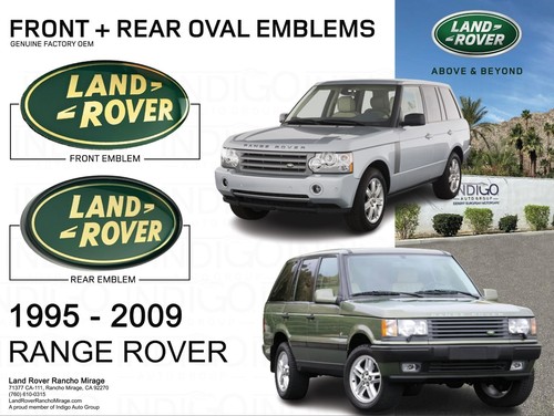 Range Rover Tailgate + Grille Emblem Green Oval Badges DAG100330 ...