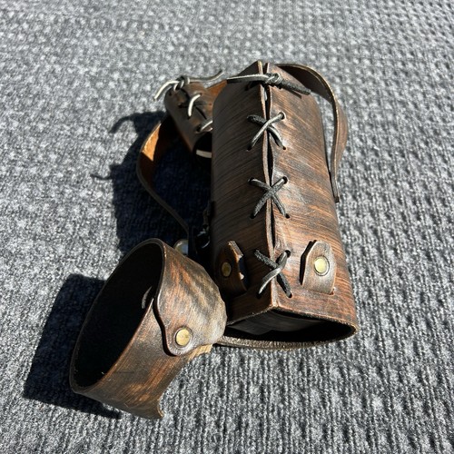 Vintage Handmade Leather Wine Holder With Lock And Key | eBay