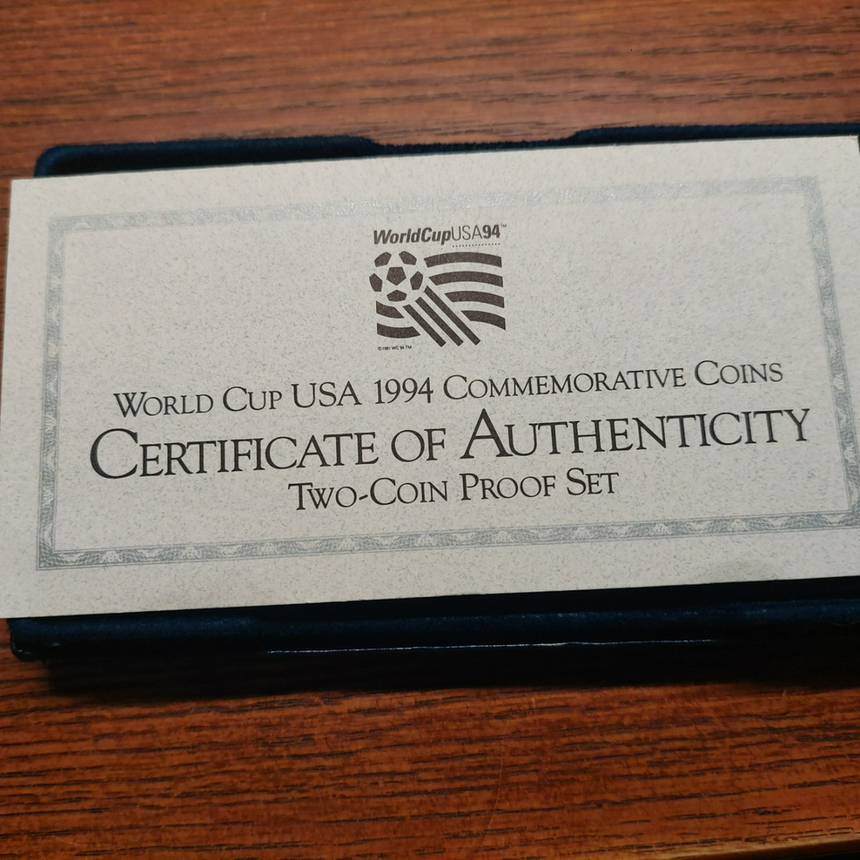 1994 World Cup USA 2-Coin Proof Set -- OGP & CoA | eBay