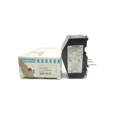 SIEMENS 3UA5000-0G 600VAC 0.4-0.63A NSMP | eBay