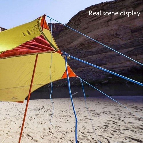 6 Hooks Rope with Roller Tensioner Lock Buckle Tie Down Rope Camping ...