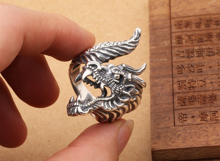 925 STERLING SILVER DRAGON ring men women jewelry S1892 | eBay