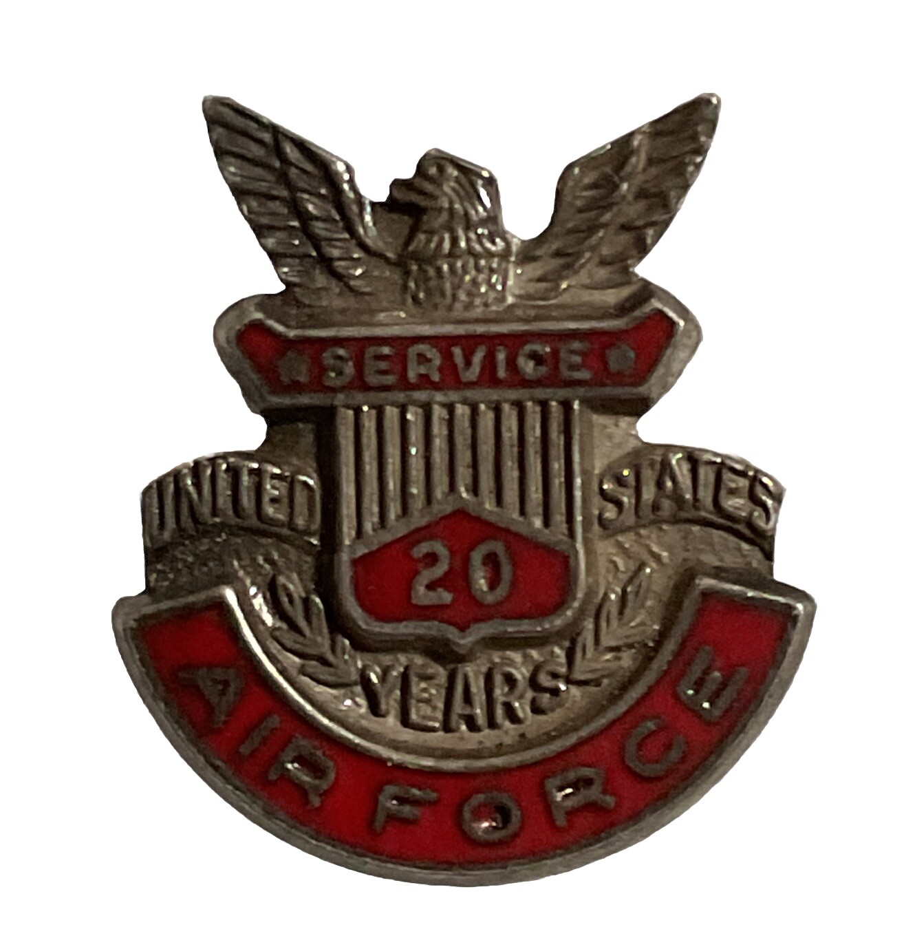 Sterling Silver 20 Year Service Pin Civilian Air Force Employee Vintage ...