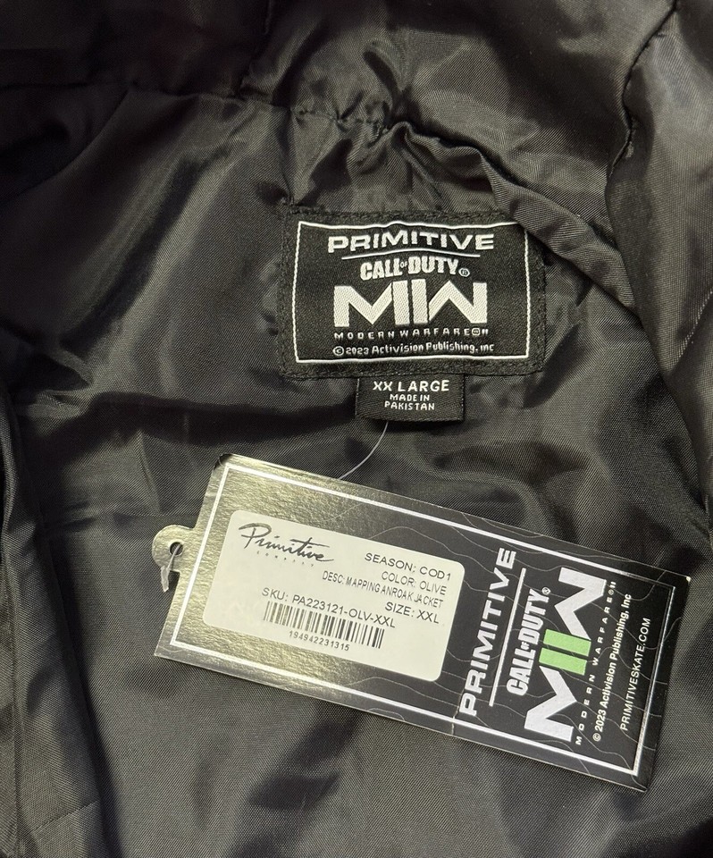 Primitive x Call Of Duty Mapping Anorak Jacket Men olive. Size XXL. New ...