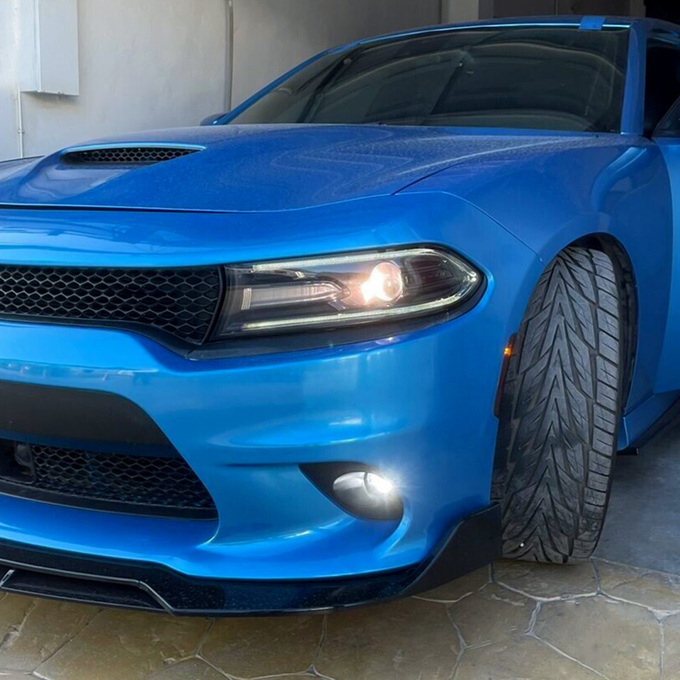 LED Bumper Fog Light Lamp w/ Bracket Wiring Kit For Dodge Charger SRT ...