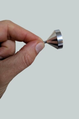 3 x Very Small Silver Metal Funnels w thin spout for filling small ...