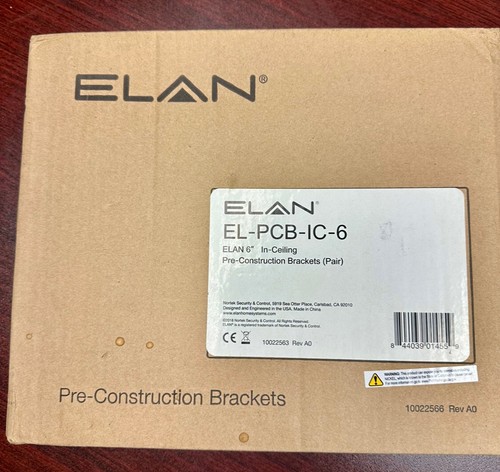 EL-PCB-IC-6 ELAN 6-1/2 inches (160mm) In-Ceiling Pre-Construction ...