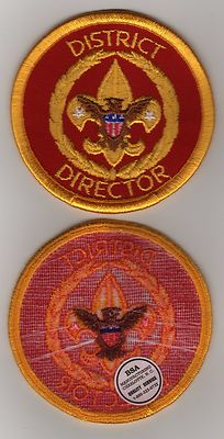 District Director Position Patch (1986), Plastic Over Gauze Backing ...