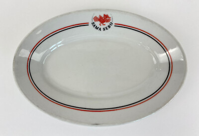 Vintage Sama Sebo Restaurant Ware Royal Mosa Holland Oval Plate/Dish ...