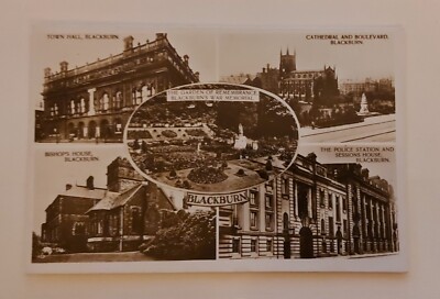 19?8 POSTMARKED GV BLACKBURN ORIGINAL GREAT CONDITION POSTCARD 1d SG ...