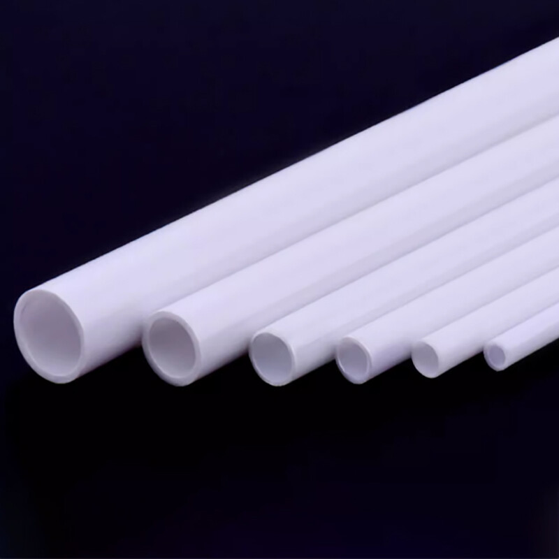 White ABS Round Hollow Tube 3mm-10mm Styrene Plastic Pipe DIY Model ...