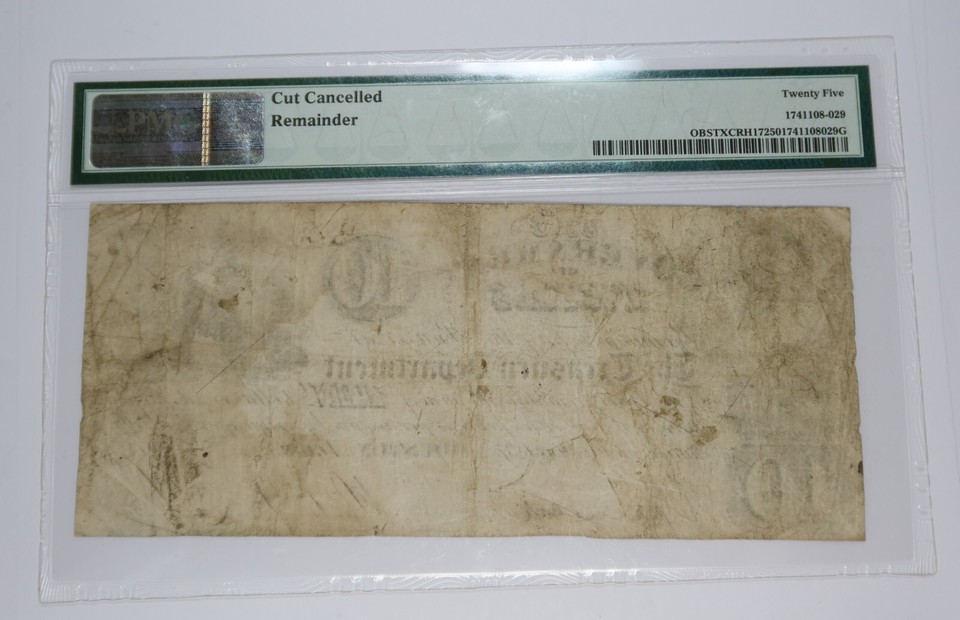 1838-39 HOUSTON Government of TEXAS PMG VF25 $10 Ten Dollar Bank Note ...