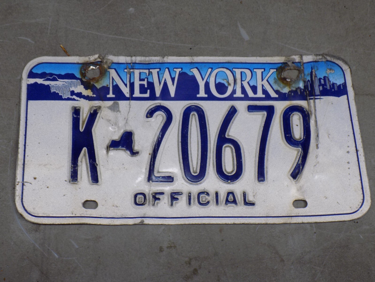 2000 - 2010 New York Official License Plate K 20679 ~FastFreeShip~ | eBay