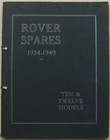Rover P2 10 & 12 1934-40 Original Factory issued illustrated Spare ...