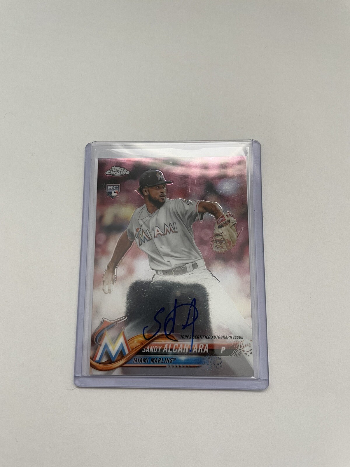 2018 Topps Chrome Sandy Alcantara Rookie Autographs Auto RC #RA-SA ...