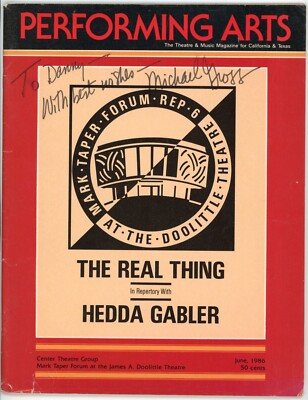 Michael Gross-Signed 1986 Performing Arts Magazine (The Real Thing ...