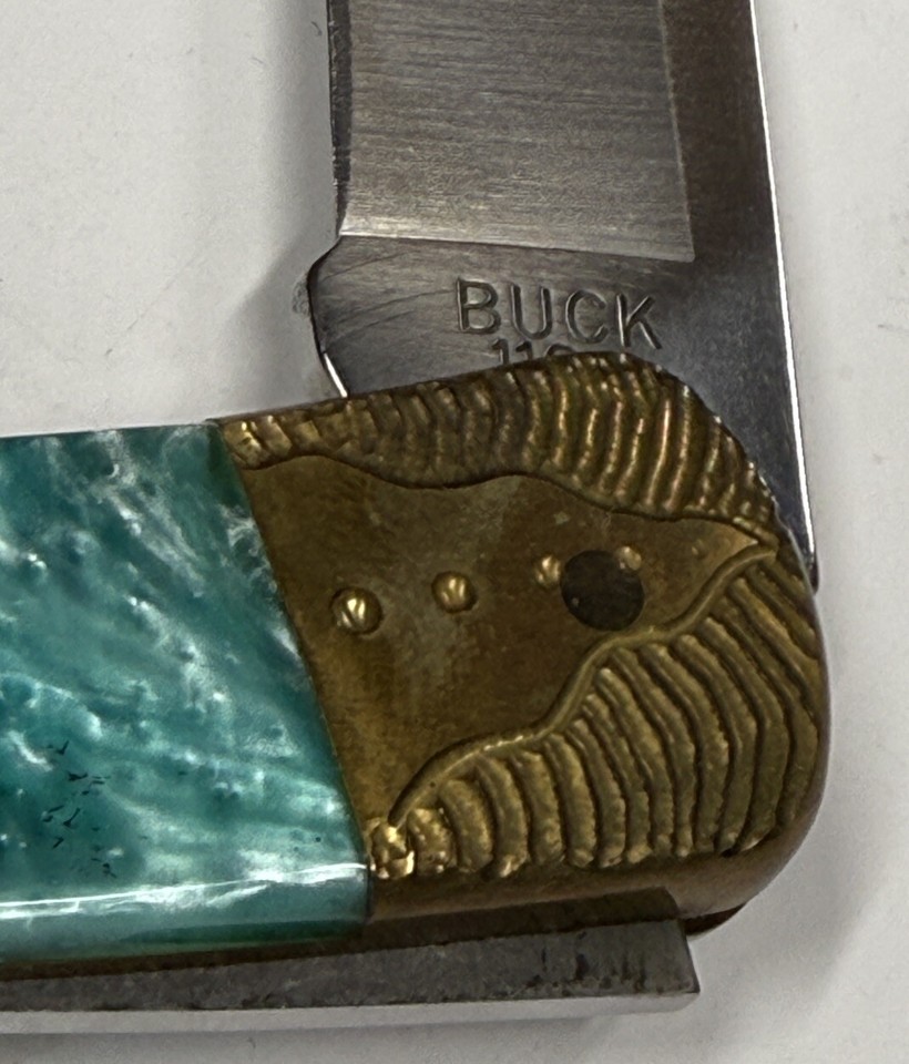 RARE BUCK 110 WILD HORSE CUSTOM WOLF CHEROKEE LAKE KNIFE V894 | eBay