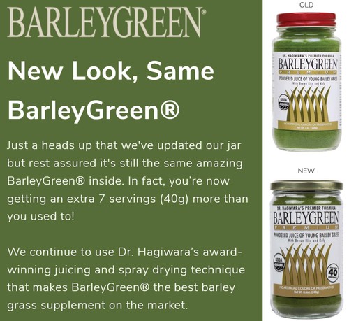 BARLEYGREEN Dr. Hagiwara's Original Premium w/Kelp - Organic Barley ...