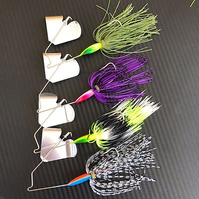 4x 1/2oz Buzzbaits Spinnerbaits Fishing Lures Cod Bass Spinners Baits ...