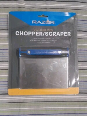 Razor Bench Scraper Chopper Stainless Steel Blade Rubber Grip Stay Cool ...