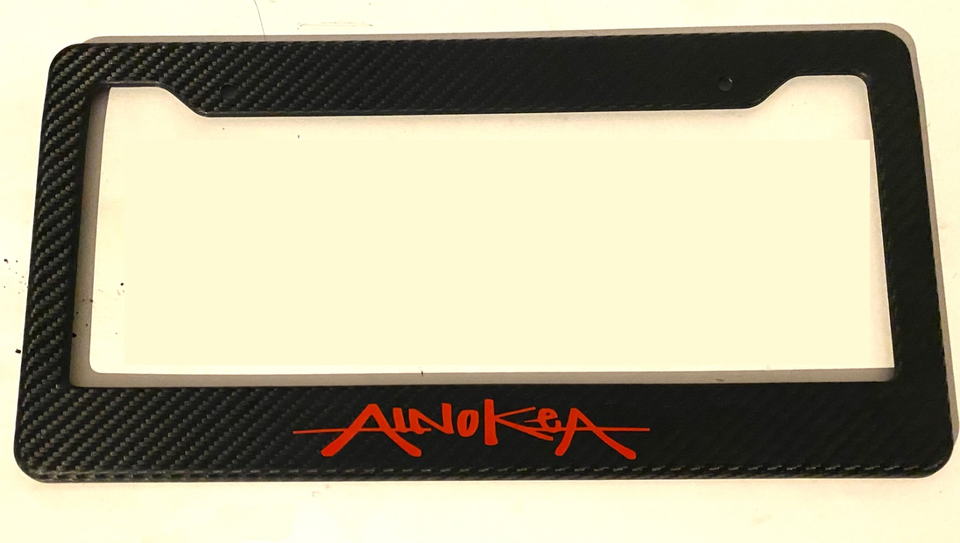 Ainokea " I do what I do " Carbon Fiber with RED Automotive License ...