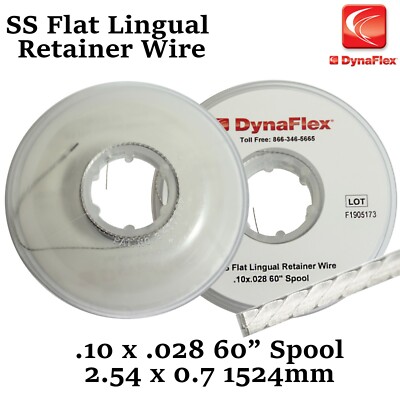 DynaFlex Dental Orthodontic Strand Retainer Flat Wire .10x.028 60" | eBay