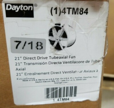 DAYTON 4TM84 21" Tubeaxial Fan, 230VAC | eBay