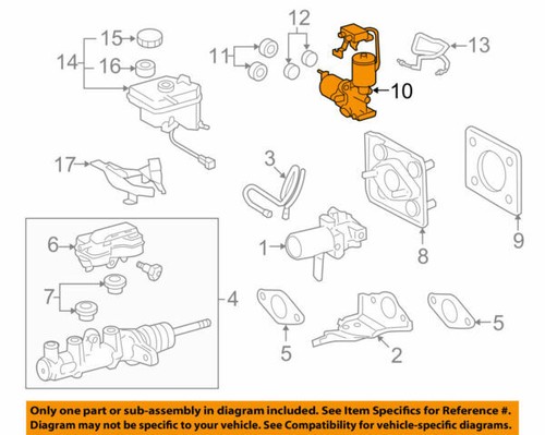 47070-50040 Toyota Pump assy, brake booster 4707050040, New Genuine OEM ...